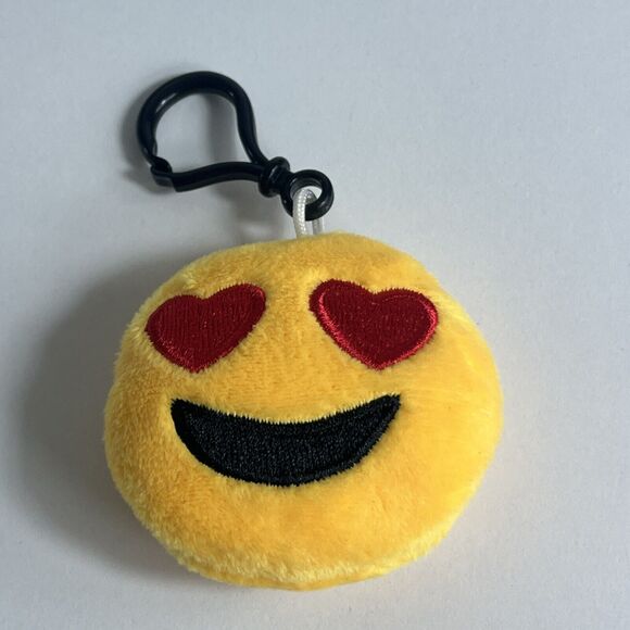 Toys | Smiley Valentines Yellow Emoji Heart Eyes Plush Keychain 2 ...